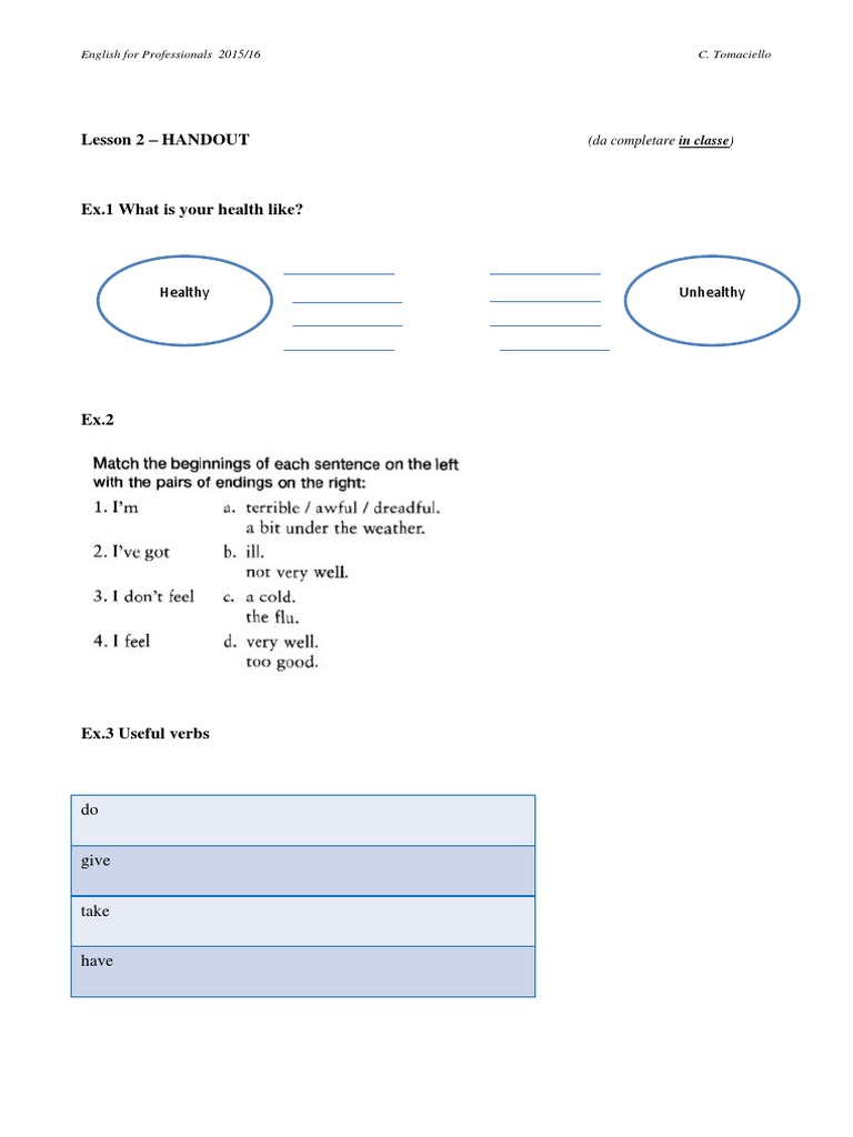 Handout English For Professionals | PDF
