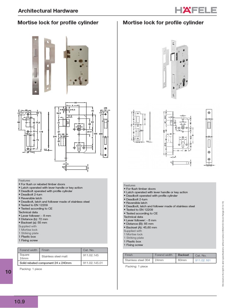 Architectural Hardware Mortise Lock For Profile Cylinder Mortise Lock ...