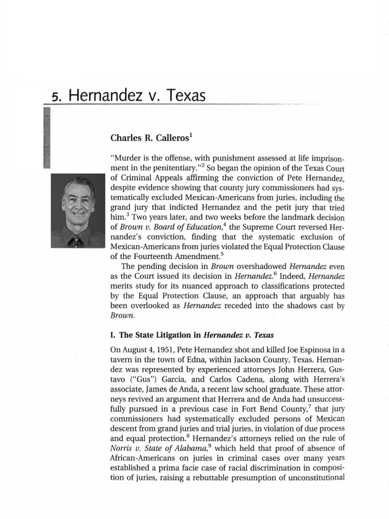 Calleros - Hernandez V Texas | PDF | Race (Human Categorization ...