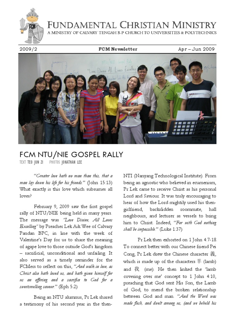 FCM Newsletter 2009 - V2 (Apr-Jun 09) | PDF | Elijah | Book Of Proverbs