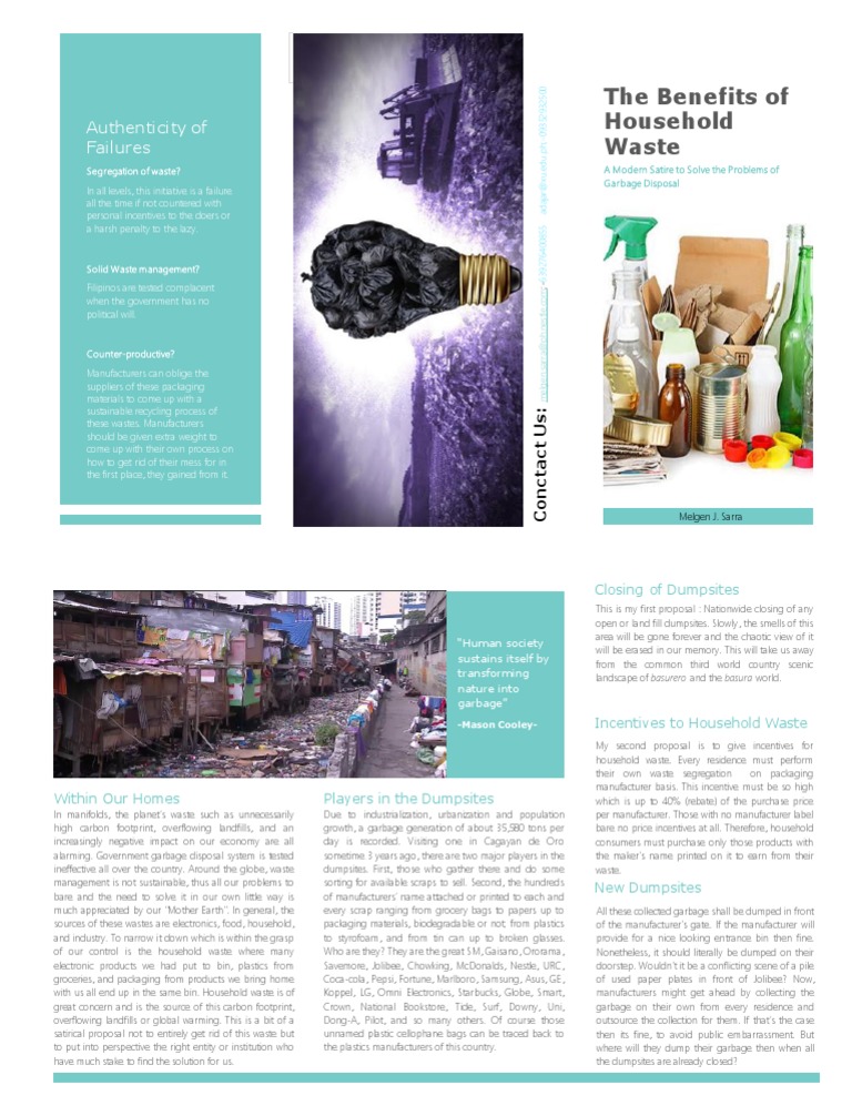 The Benefits of Household Waste | PDF | Waste Management | Waste