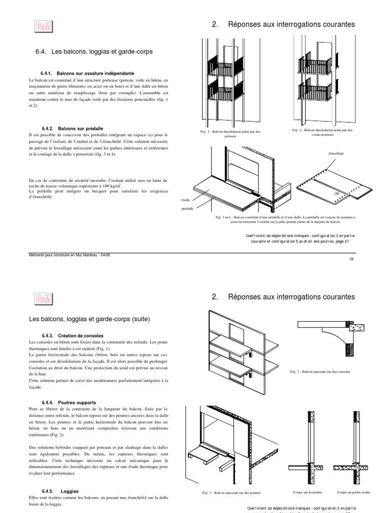 Balcons Loggias Garde Corps | PDF | Lumber | Wall