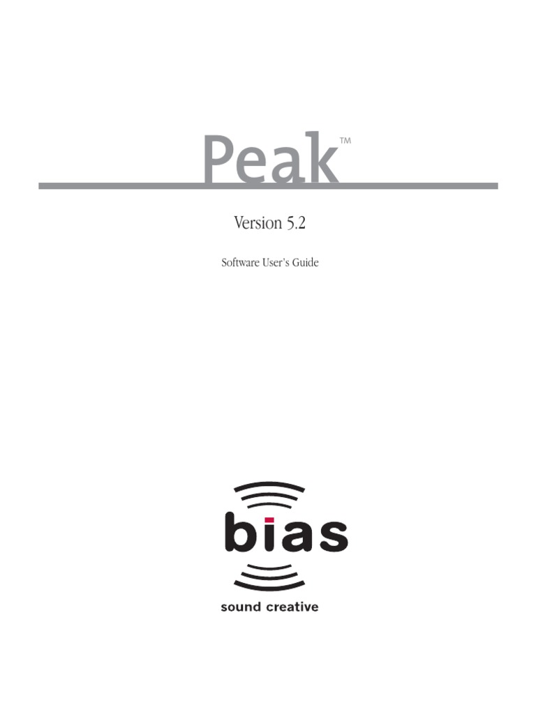 Peak Pro 5.2 User's Guide | PDF | License | Lease