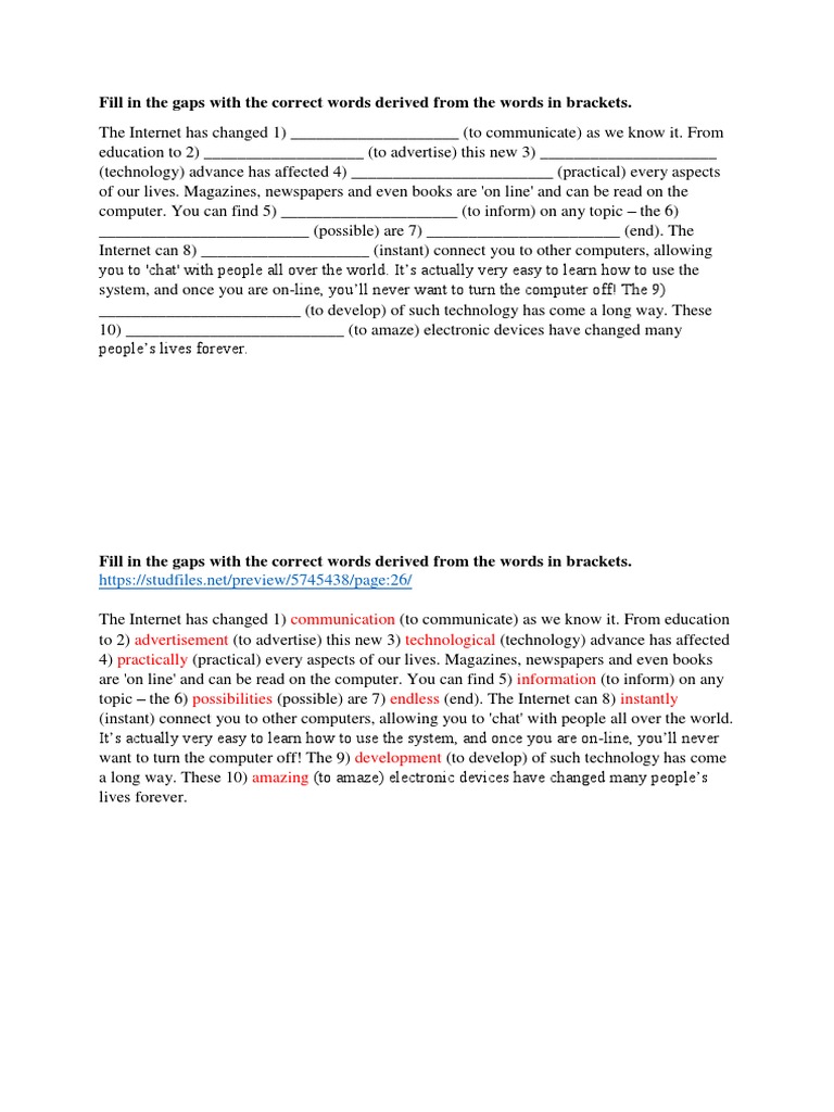 Word Formation B2 | PDF | Social Science