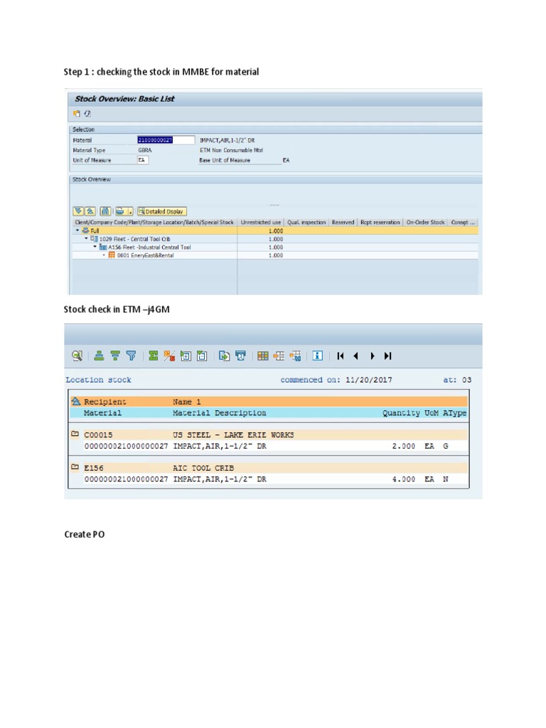 Sap Inventory Doc Flow Screenshot | PDF