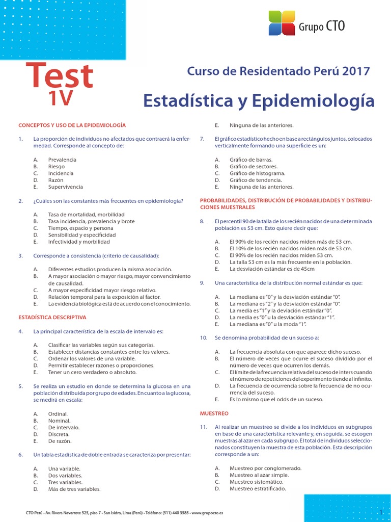 Preguntas Estadistica 1 | PDF | Muestreo (Estadísticas) | Ensayo clínico