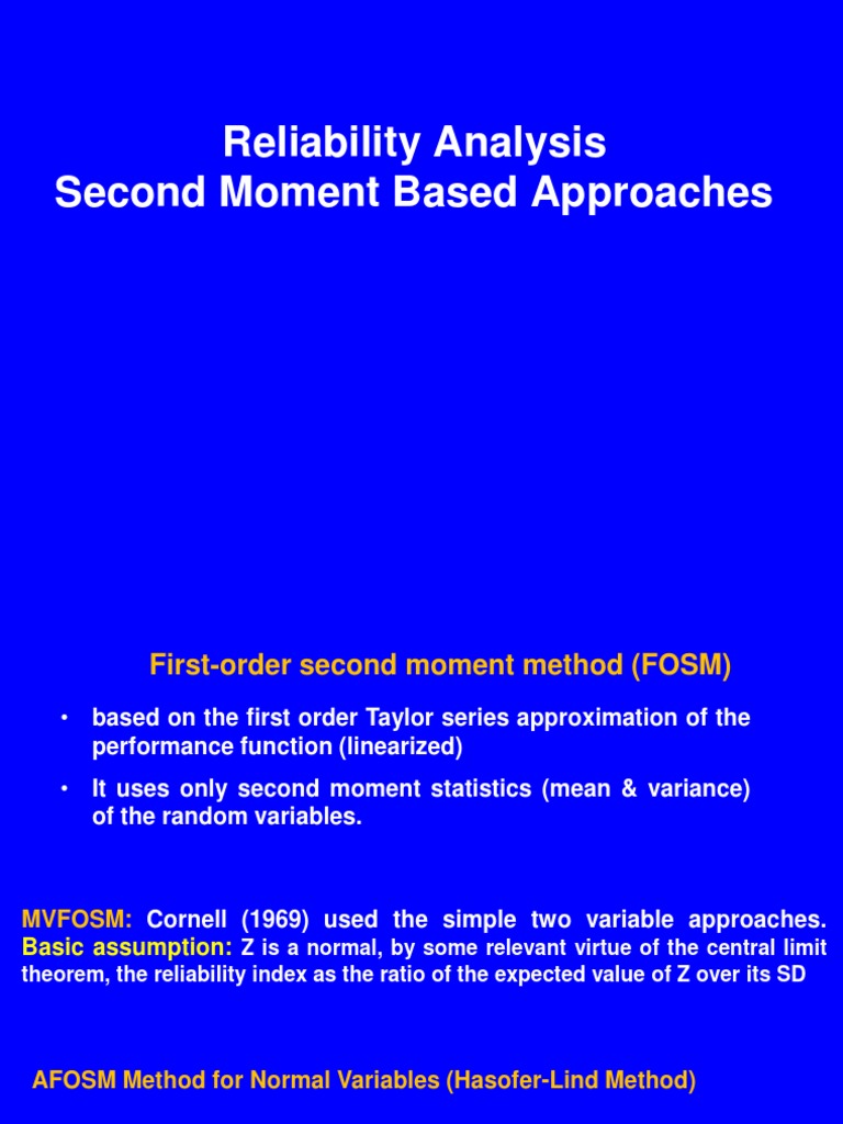 Second Moment Method in Reliability Analysis | PDF | Normal ...