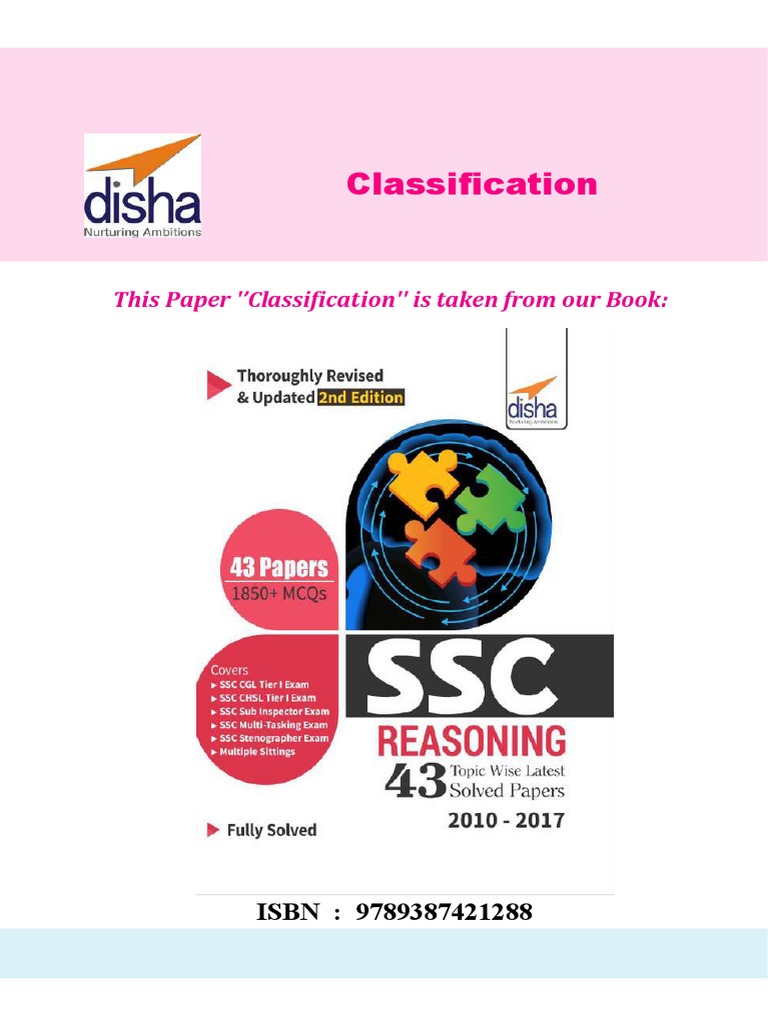 Disha Publication Classification Past Papers | PDF | Nature | Leisure