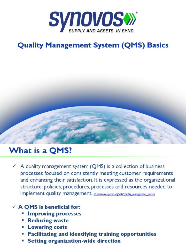 Quality Management System (QMS) Basics | PDF | Quality Management ...