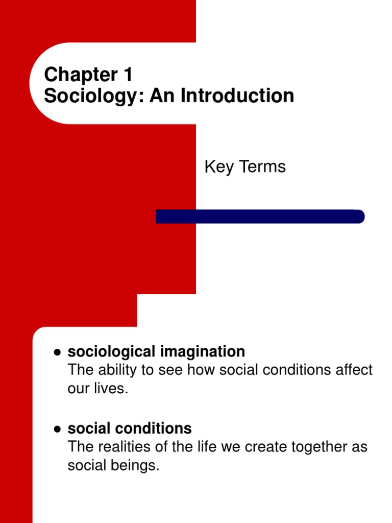 Sociology: An Introduction: Key Terms | PDF