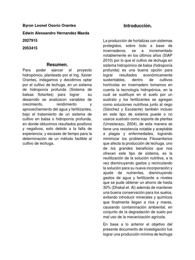 Byron Leonel Osorio Orantes | PDF | Hidroponia | Paisaje