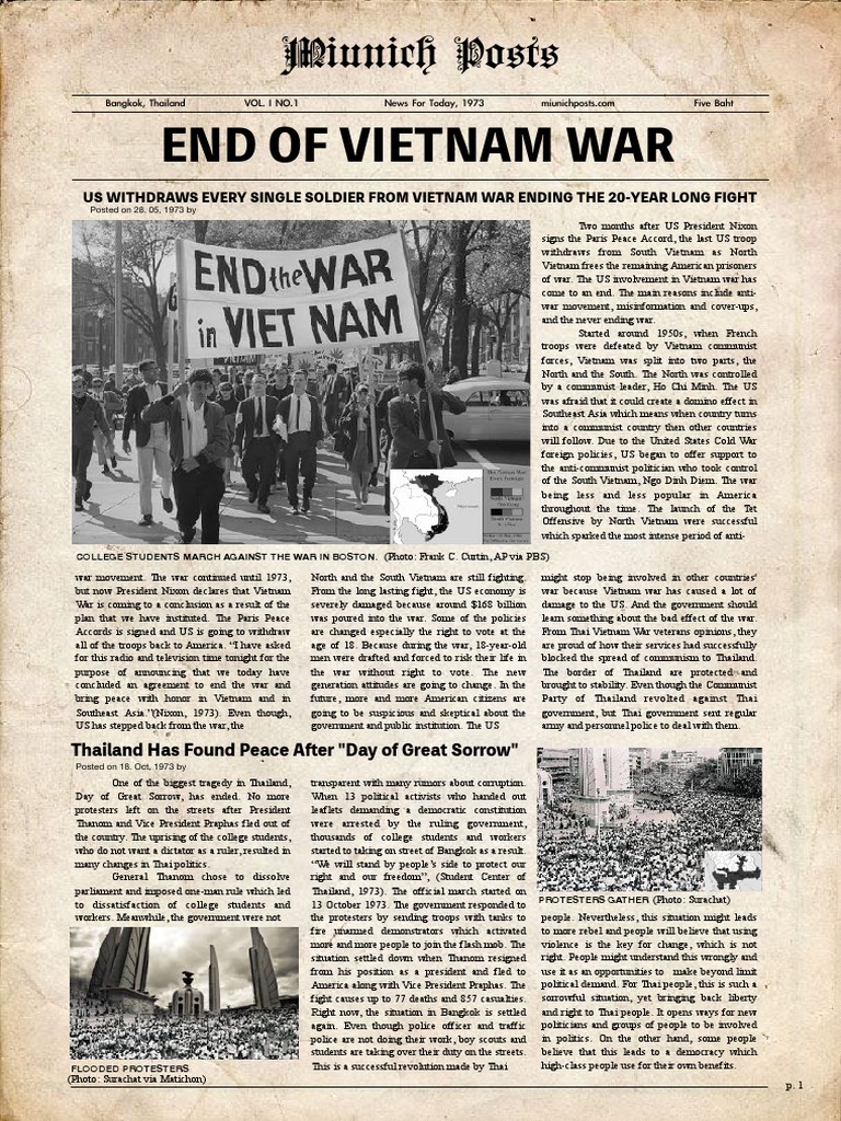 End Of Vietnam War: Miunich Posts | Vietnam War | Thailand