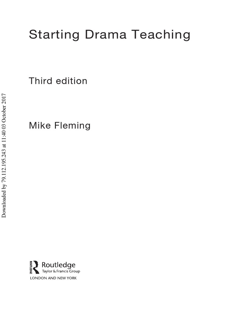 Starting Drama Teaching | PDF | Teachers | Theory