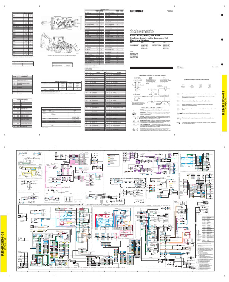 Esquema Electrico CAT 428 | PDF | Bens manufaturados | Máquinas