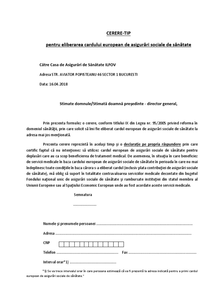 Cerere Card Eu | PDF