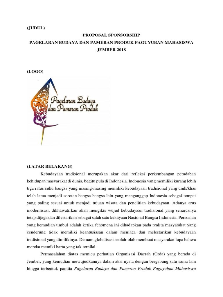 Contoh Proposal Sponsorship