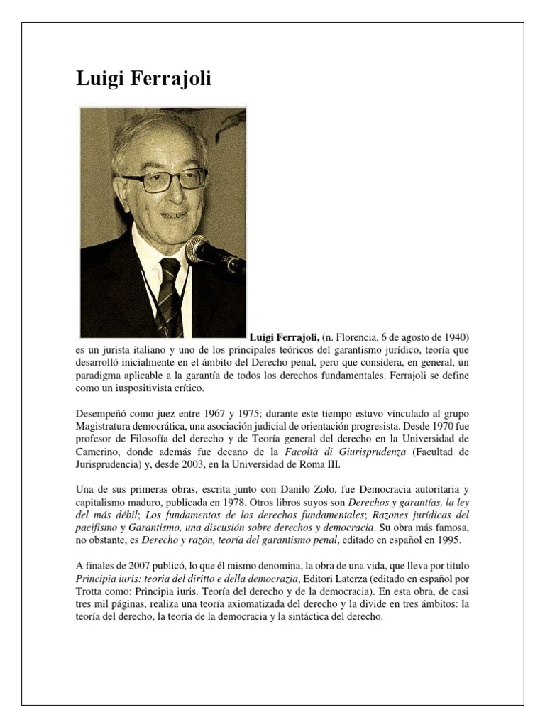 Luigi Ferrajoli | PDF | Instituciones sociales | Ciencias sociales