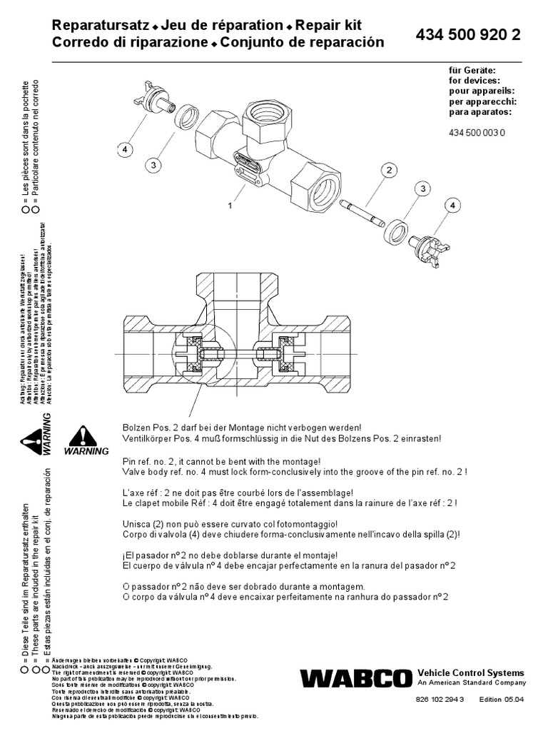 Reparatursatz Jeu de Réparation Repair Kit Corredo Di Riparazione ...