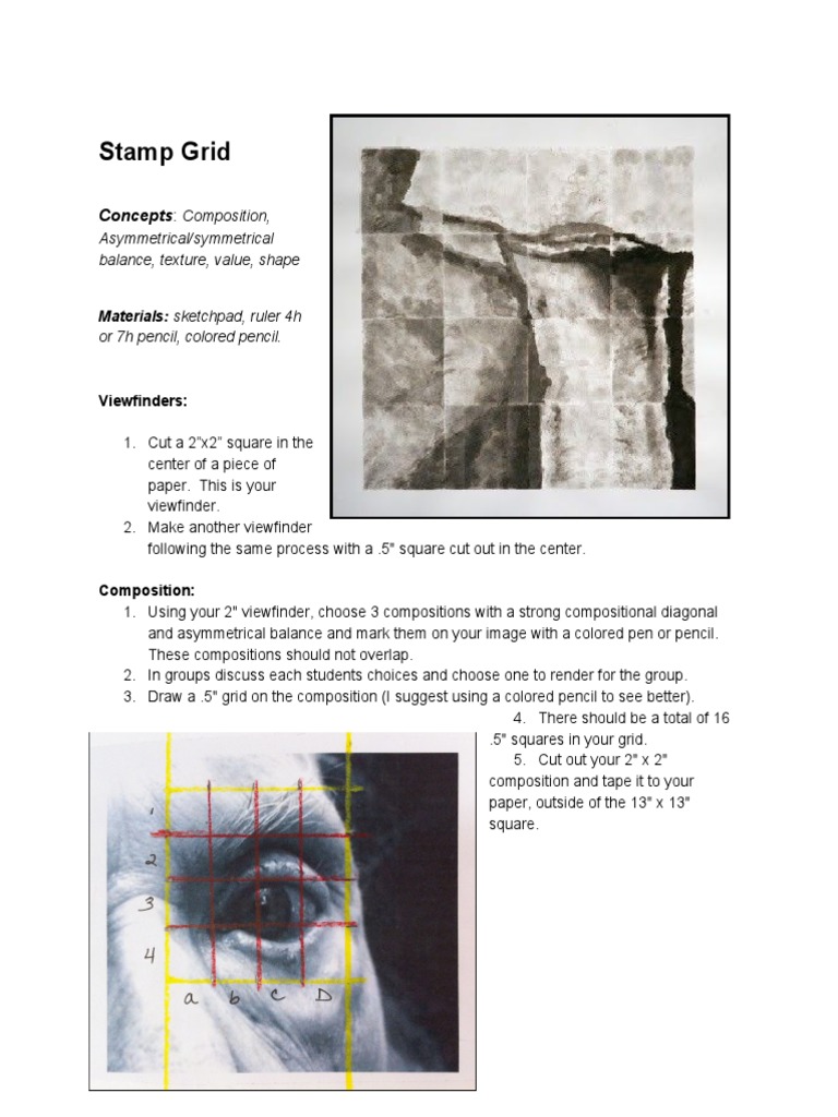 1 Stamp Grid | PDF | Drawing | Teaching Mathematics
