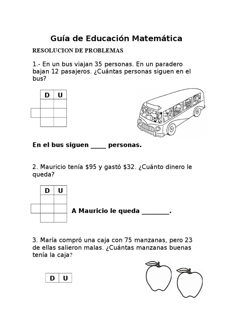 Guia Resolucion de Problemas Segundo Basico | PDF