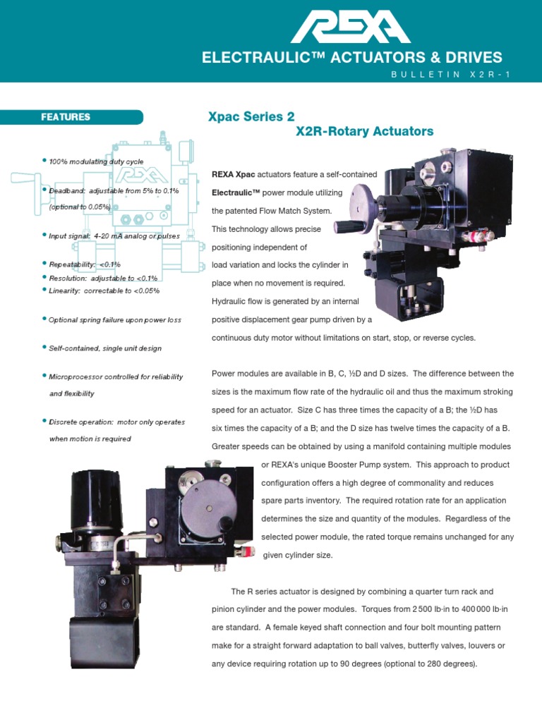 Rexa X2R Series Actuator
