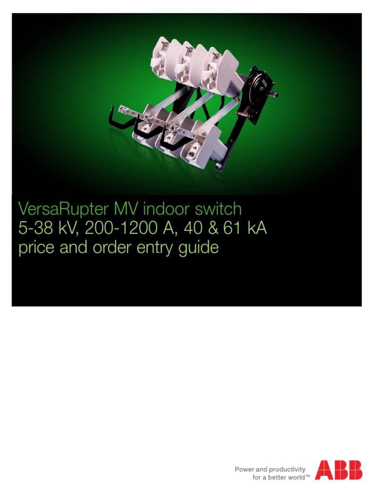 ABB VersaRupter Price List 1VAF206001-PL Rev J | PDF