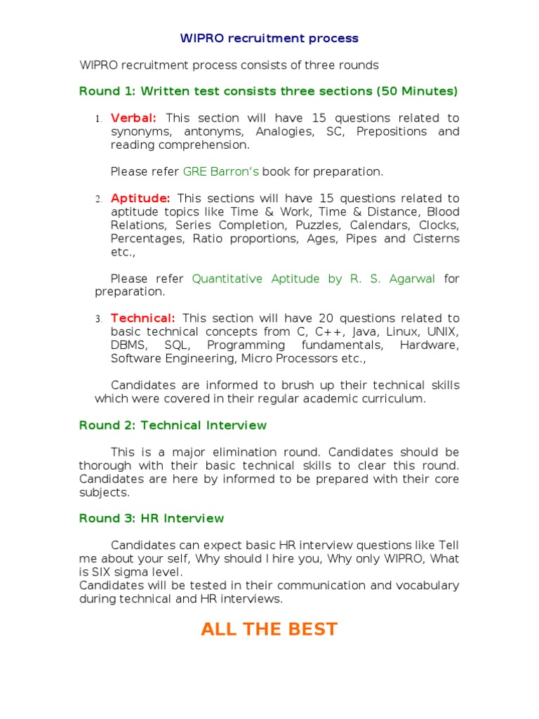 Wipro Preparation Pdf C Programming Language Booting 