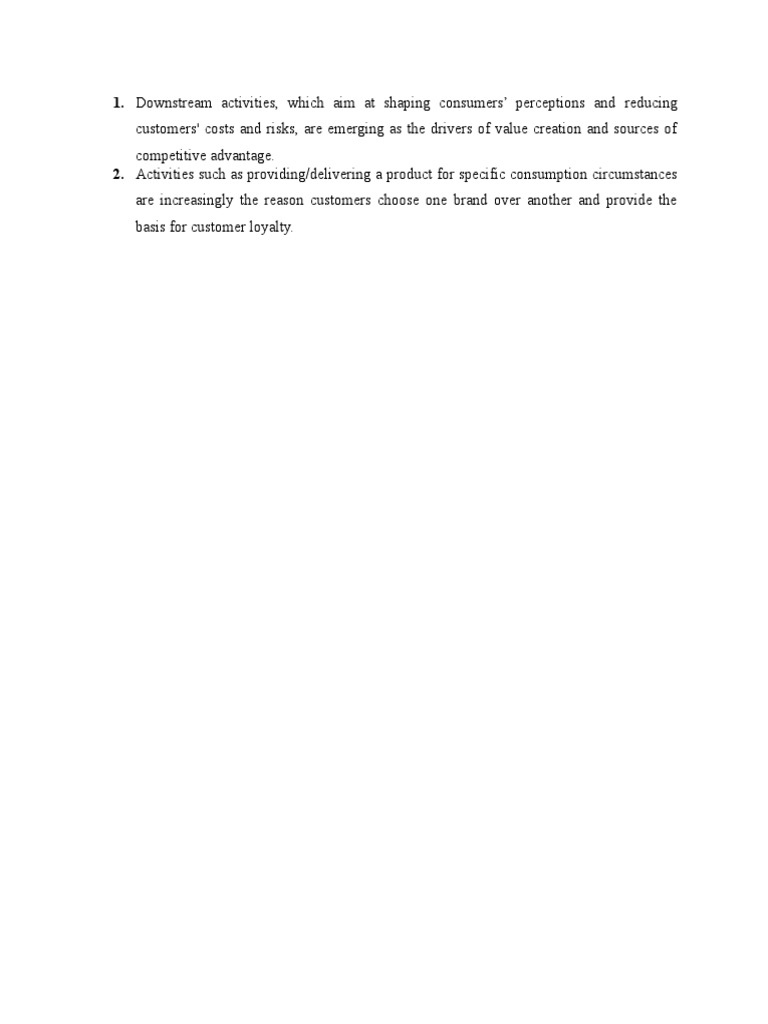 Downstream Activities | PDF