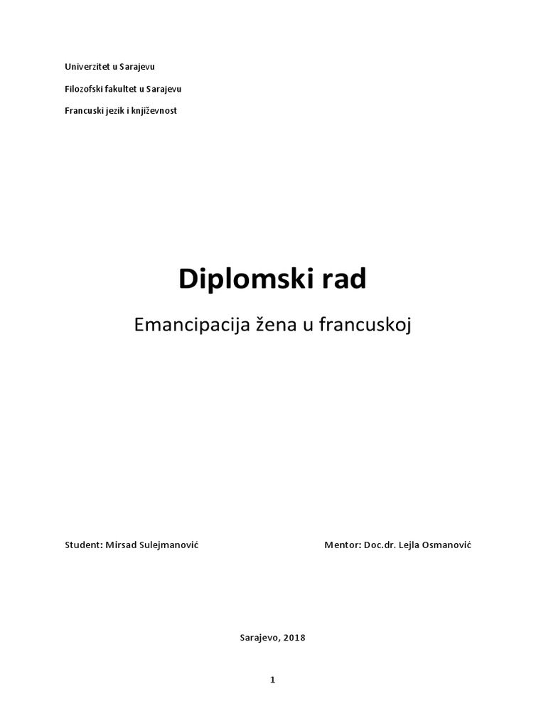 Diplomski Rad - Prva Verzija | PDF
