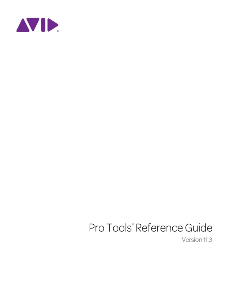 Pro Tools Reference Guide PDF | PDF | Audio Engineering | Sound Technology