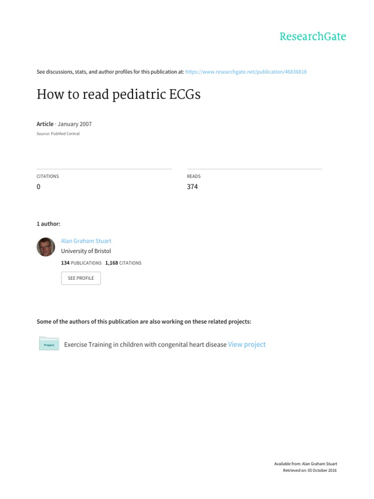 How To Read Pediatric ECGs | PDF | Electrocardiography | Epidemiology