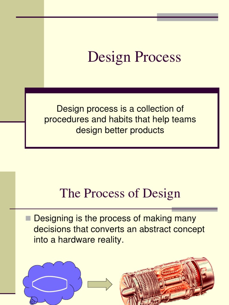 Design Process: Design Process Is A Collection of Procedures and Habits ...