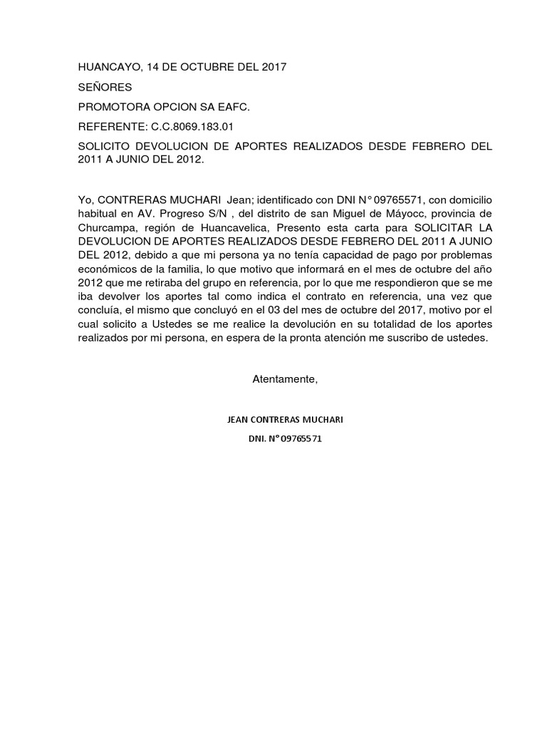 Modelo de Una Solicitud | PDF