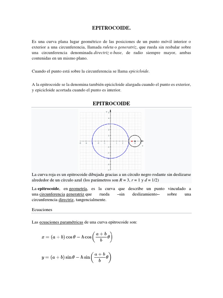 Epitrocoide | PDF | Circulo | Geometría