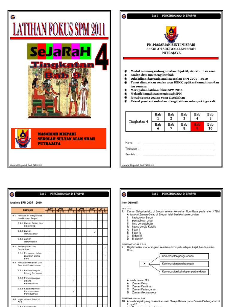 Latihan Fokus SPM Sejarah | PDF