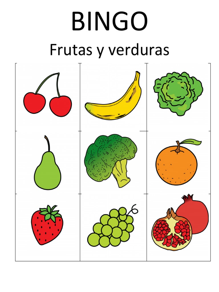 BINGO Frutas y Verduras | PDF