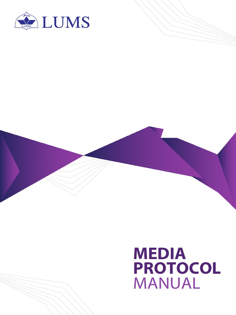 Media Protocol Guidelines 17-18 | PDF | News | Mass Media