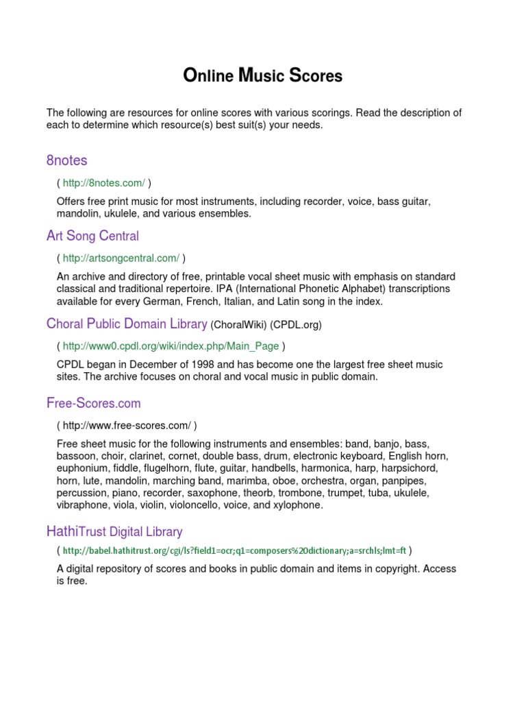 Online Music Scores PDF | PDF | Sheet Music | Classical Music