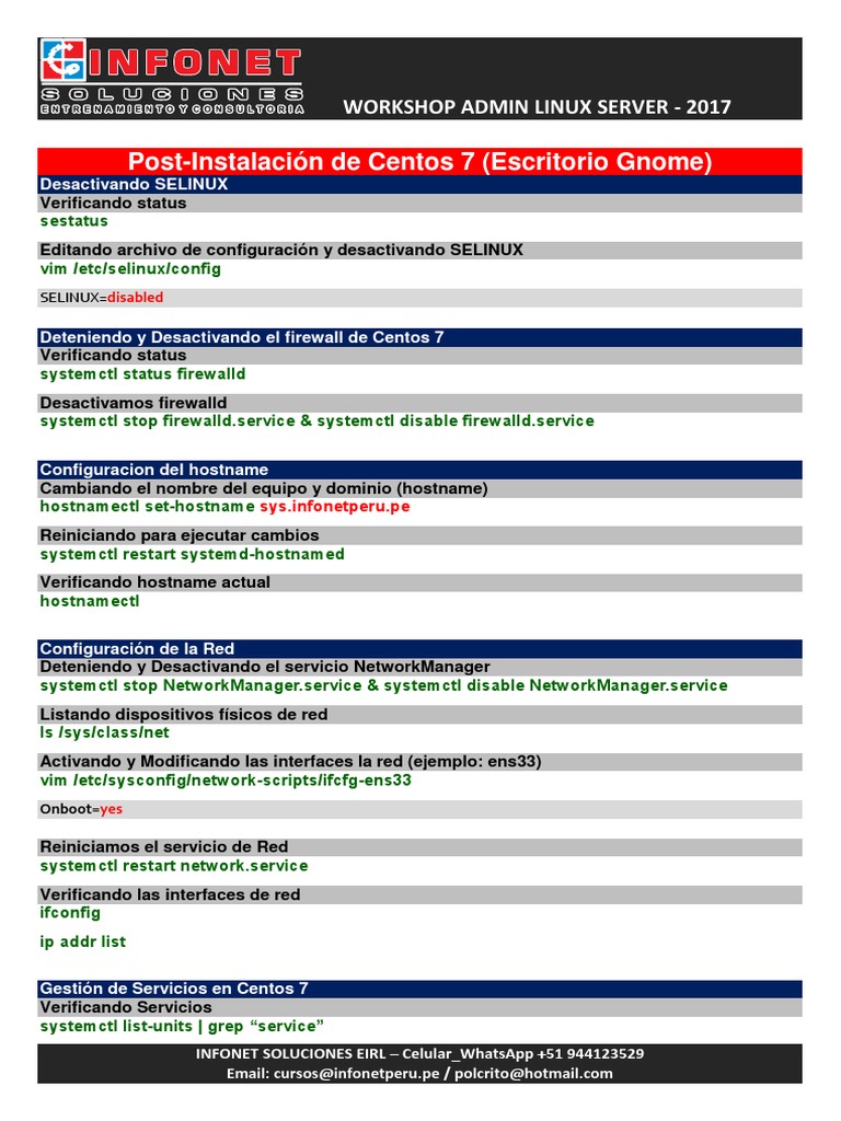 Configuración Post-Instalación de un Servidor CentOS 7 Minimal y ...