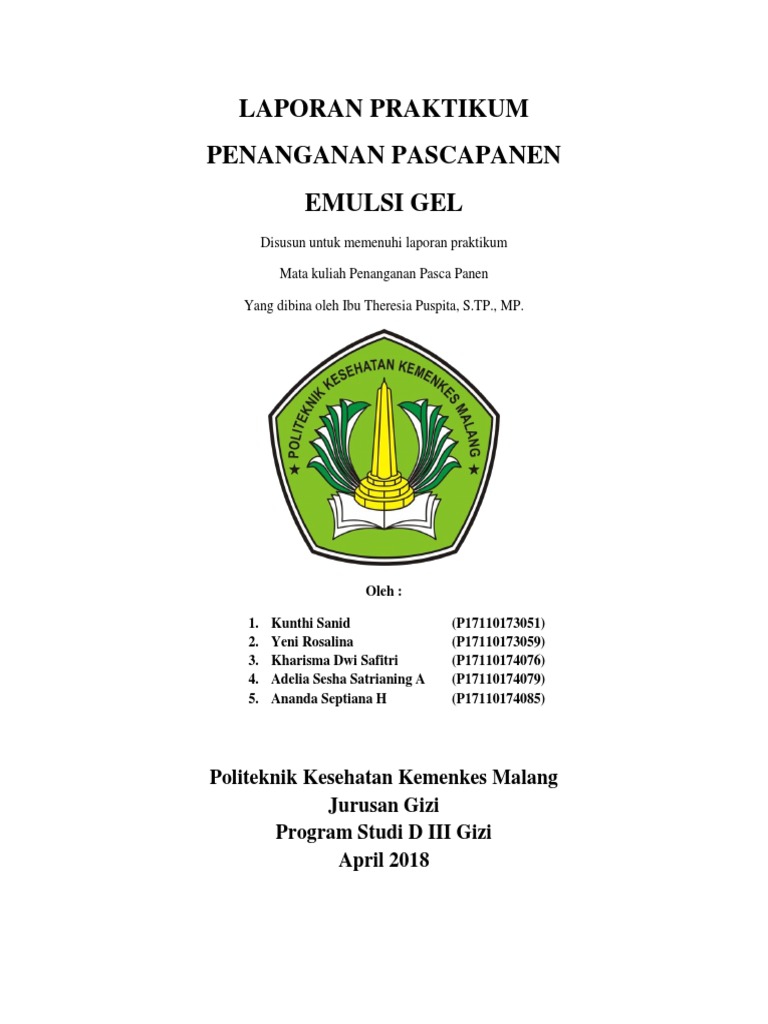 Laporan Praktikum Emulsi Gel | PDF