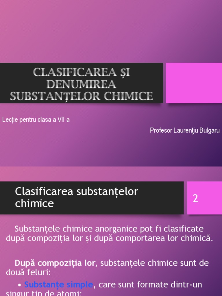 Denumirea Substantelor Compuse | PDF