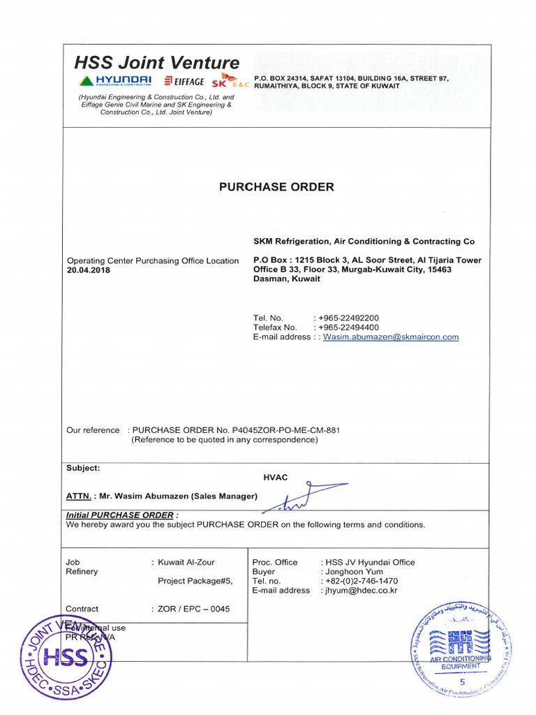 Original Signed - Purchase Order - NRP PKG#5 PDF | PDF