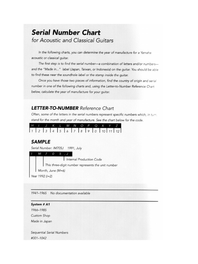 Acoustic Guitar Serial Number Systems | PDF