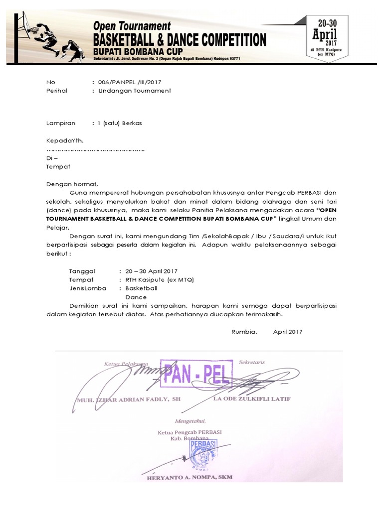 Undangan Tournament | PDF