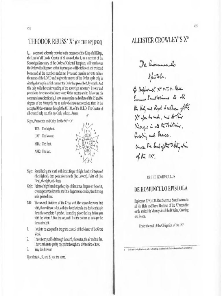 OTO Rituals & Sex Magick - 474-489 | PDF