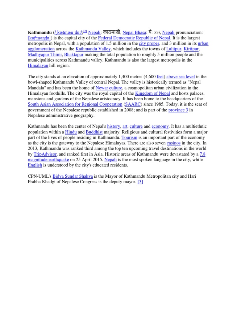 Kathamndu | PDF