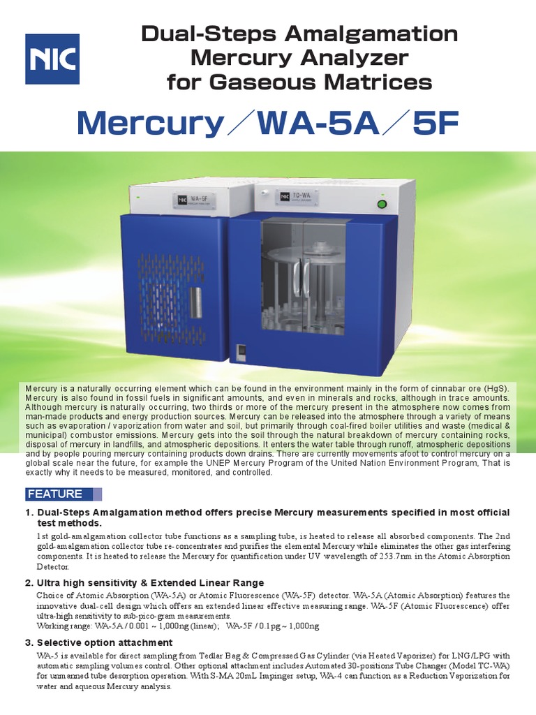 Nic Wa-5 | PDF | Mercury (Element) | Atomic Absorption Spectroscopy