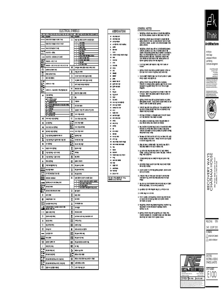 Electrical Symbols: General Notes Abbreviations | PDF | Electrical ...
