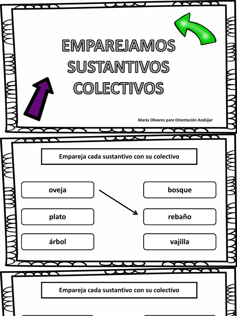 Hoja De Trabajo De Sustantivos Colectivos Cuadernillo De Actividades: