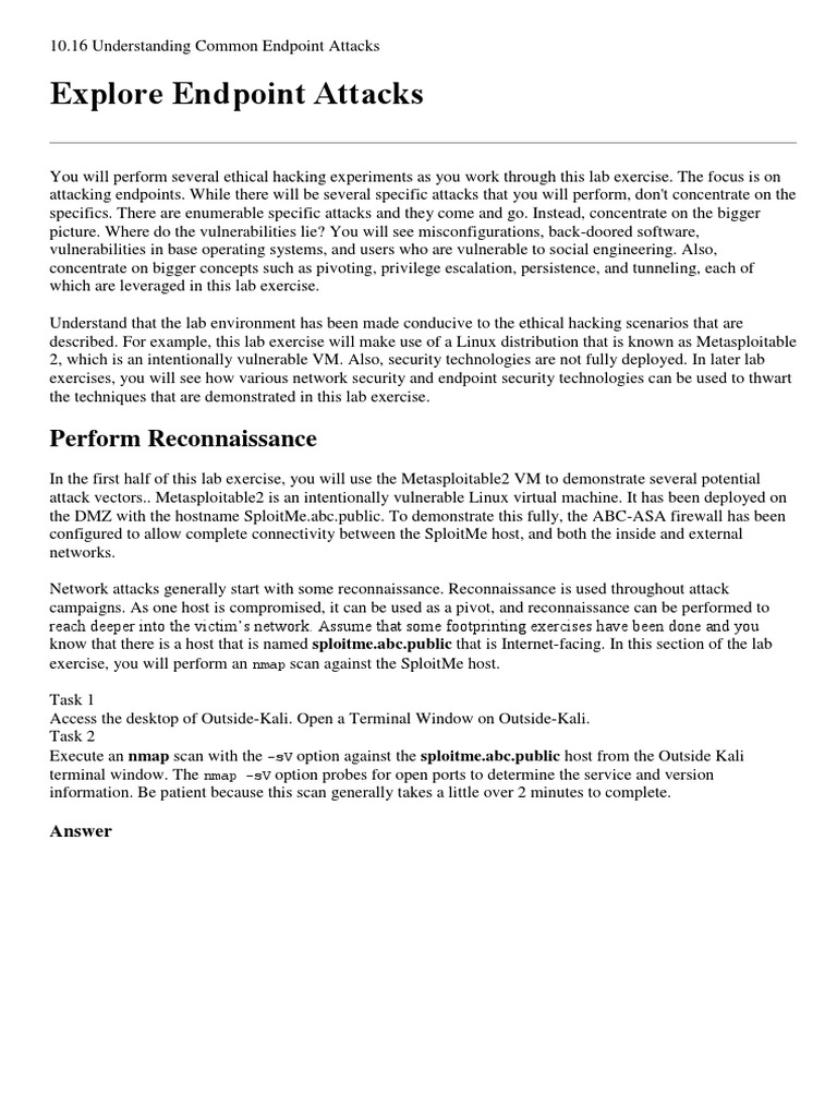 Section 10 Understanding Common Endpoint Attacks Lab | PDF | Secure Shell | File Transfer Protocol